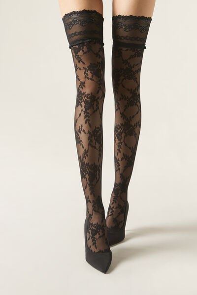 Lace Effect Hold-Ups – Calzedonia Malta