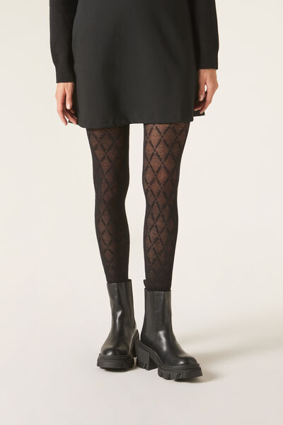 Diamond-Patterned Cashmere Tights – Calzedonia Malta